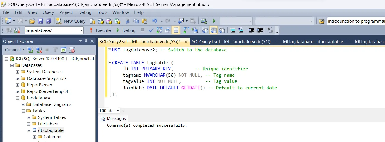Vbscript To Write And Update Tag Value In Mssql Database Table In 8395